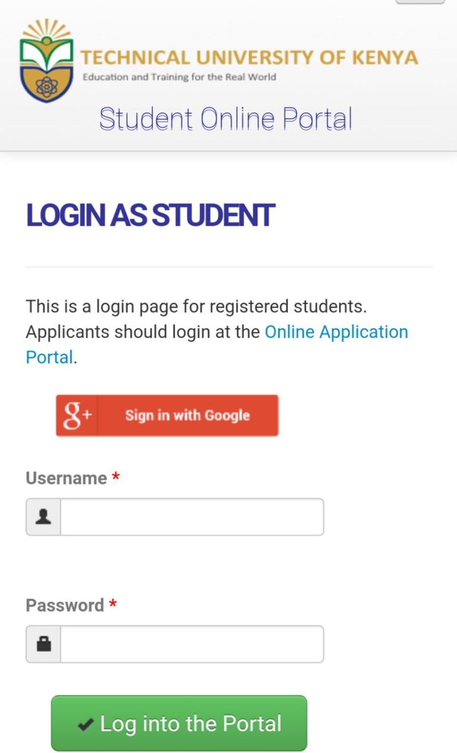 How to Access the Technical University Of Kenya Student Portal - Jua Kenya